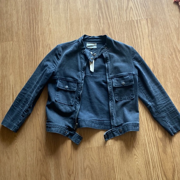 Current/Elliott | Jackets & Coats | Currentelliot The Moto Jacket Denim ...